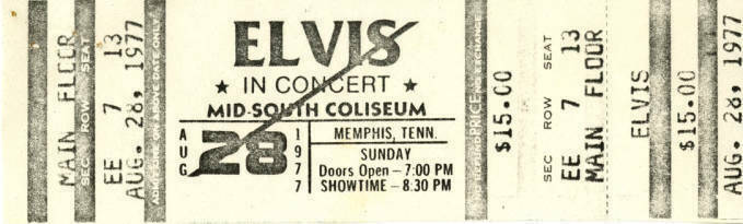 Elvis Presley's 1977 Concert & Tour History | Concert Archives