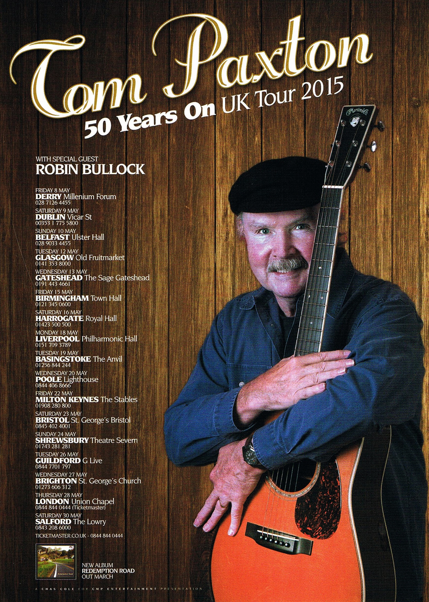 Tom Paxton Concert & Tour History (Updated for 2025) | Concert Archives