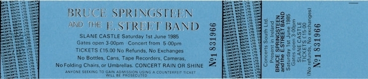 Bruce Springsteen's 1985 Concert & Tour History | Concert Archives