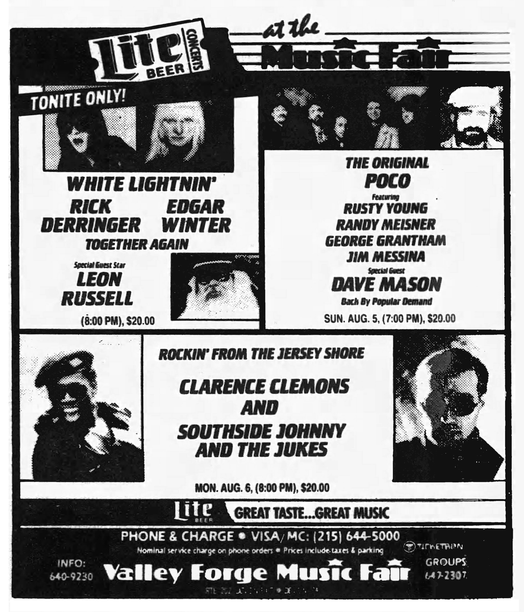 Jul 27, 1990: Rick Derringer / Edgar Winter / Leon Russell at Valley ...