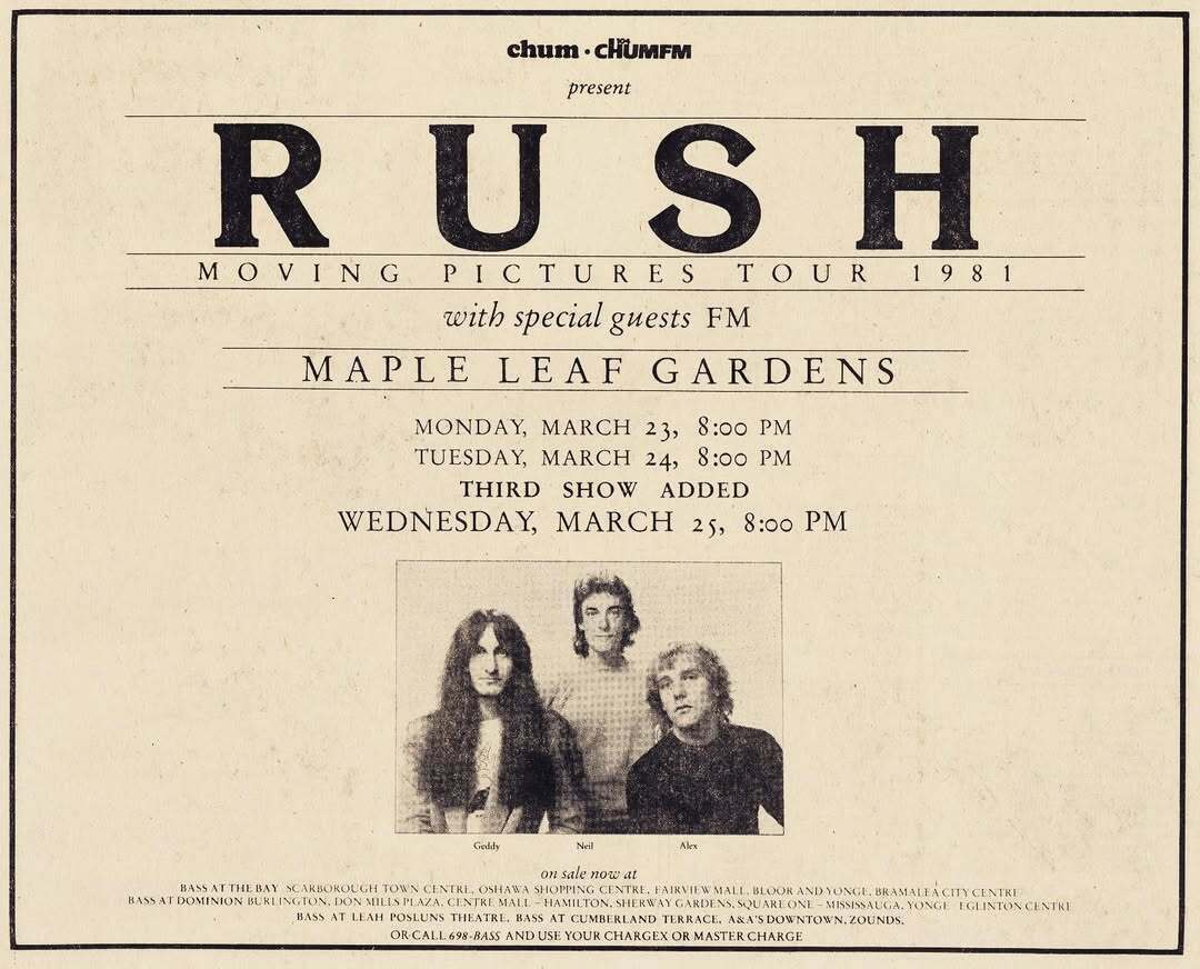 Rush's 1981 Concert & Tour History | Concert Archives