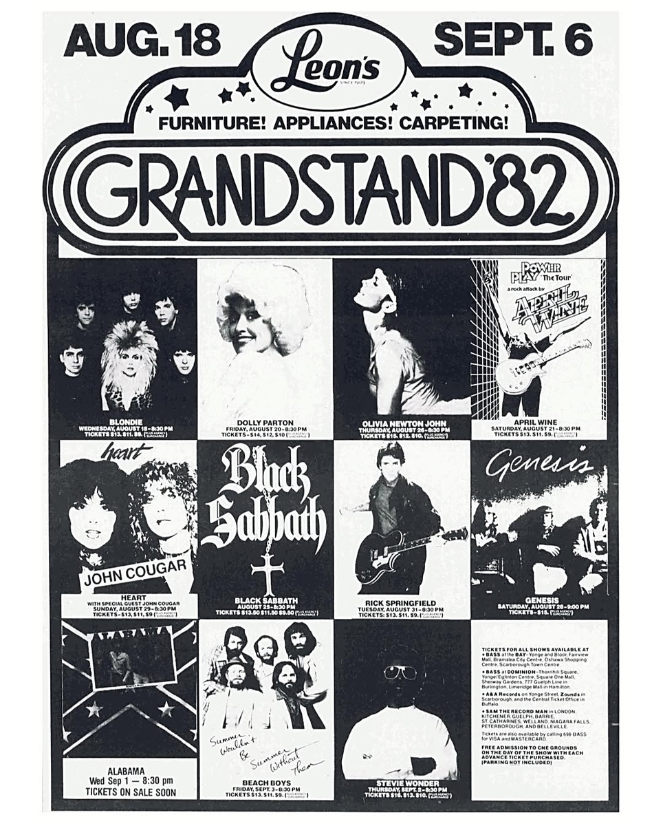 Concert History of CNE Grandstand Toronto, Ontario, Canada | Concert ...
