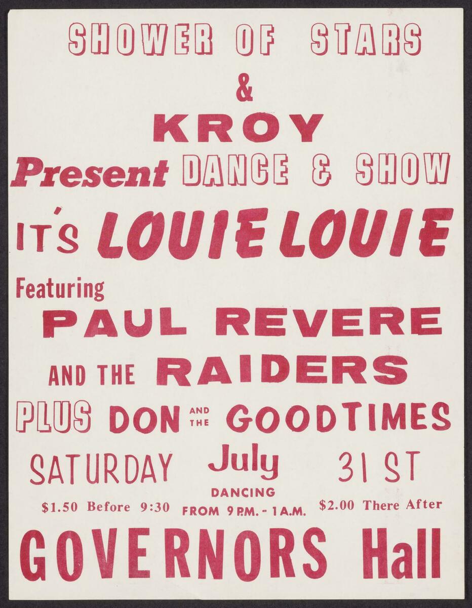 Paul Revere & The Raiders Concert & Tour History | Concert Archives