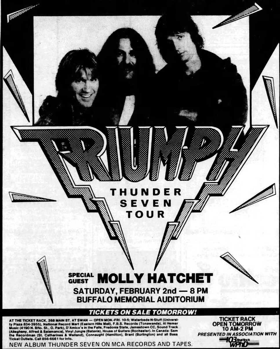 Triumph Concert & Tour History | Concert Archives
