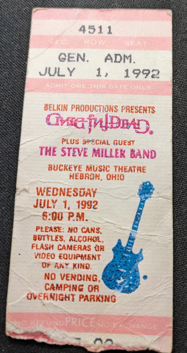 Grateful Dead's 1992 Concert & Tour History | Concert Archives