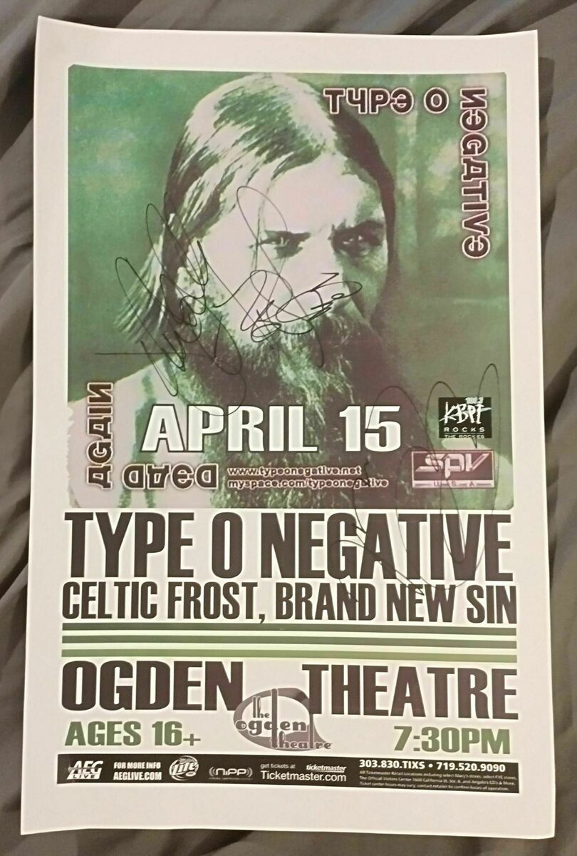 Type O Negative Concert & Tour History | Concert Archives