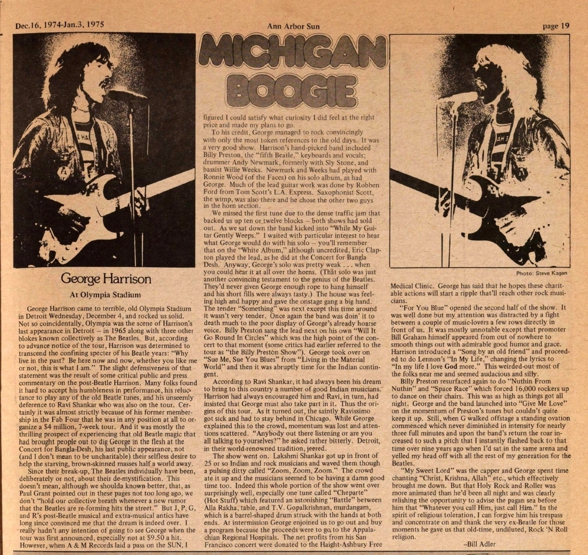 George Harrison Concert & Tour History | Concert Archives