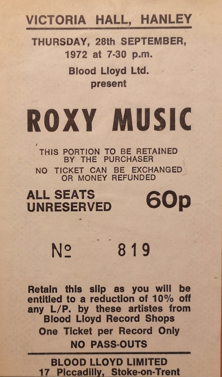 Roxy Music Concert & Tour History | Concert Archives