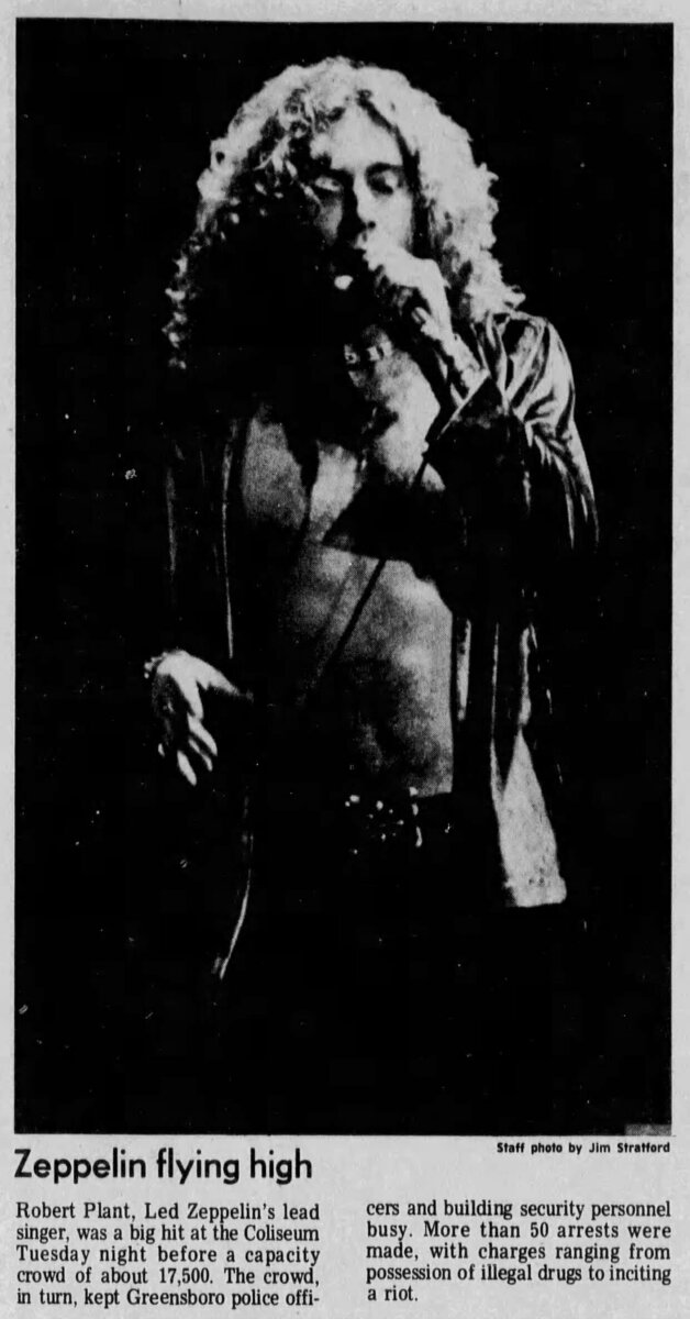 Led Zeppelin's 1977 Concert & Tour History | Concert Archives