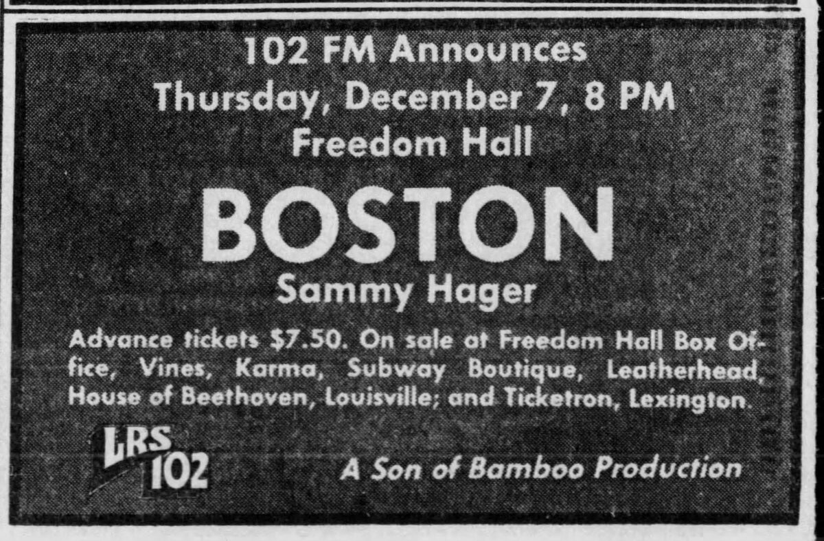 Boston's 1978 Concert & Tour History | Concert Archives