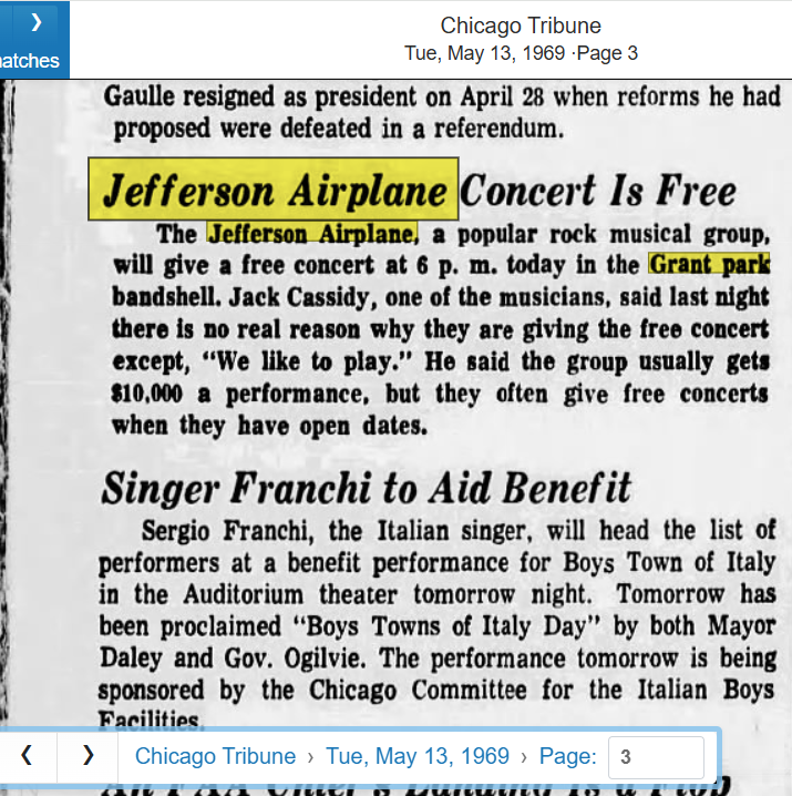 Jefferson Airplane Concert & Tour History | Concert Archives