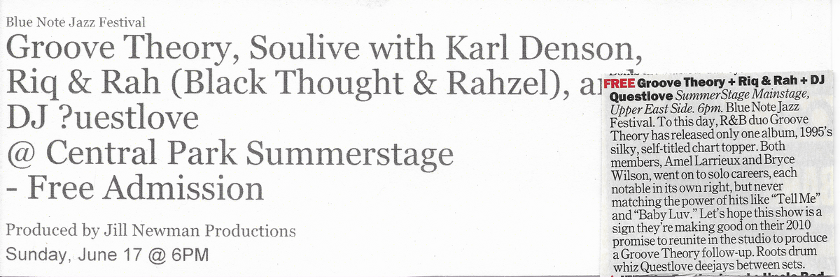 Groove Theory Concert & Tour History | Concert Archives