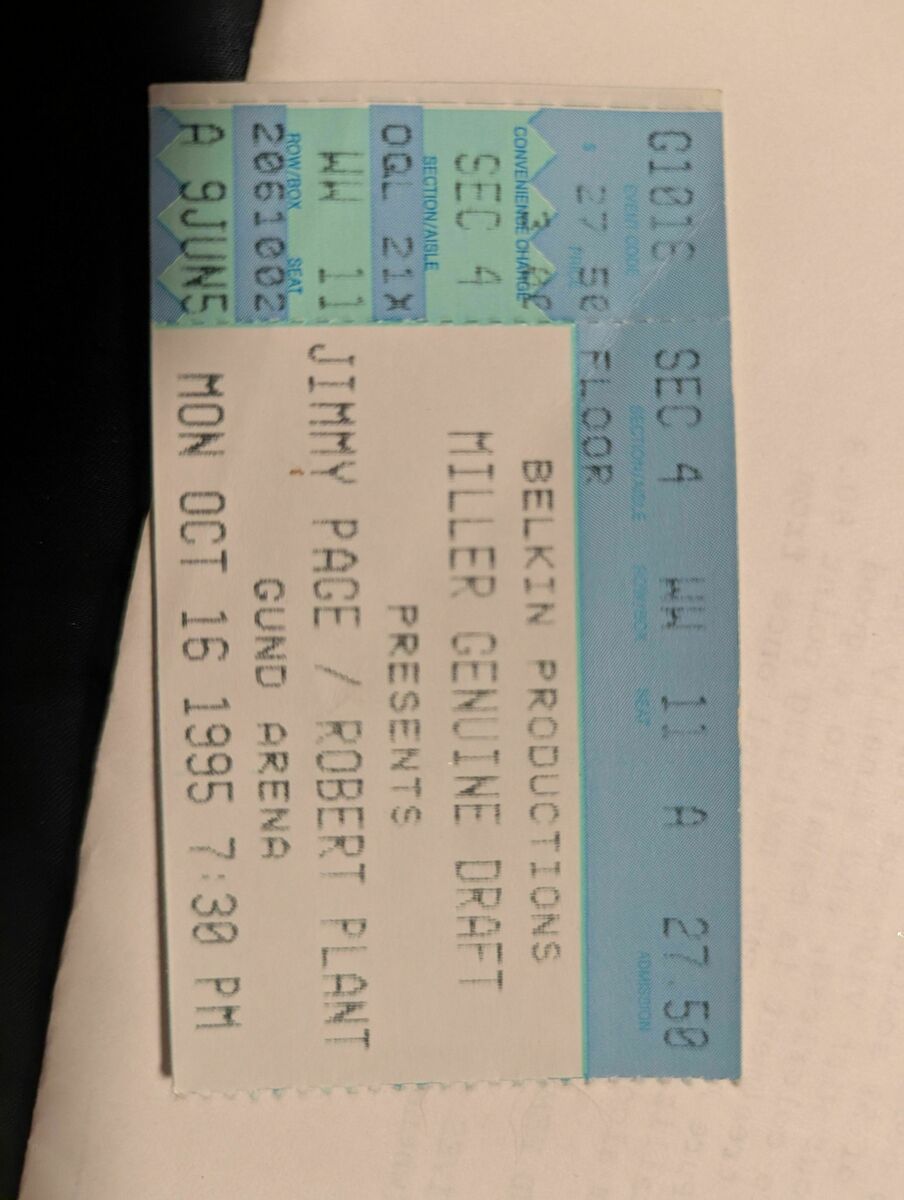 Jimmy Page & Robert Plant Concert & Tour History | Concert Archives