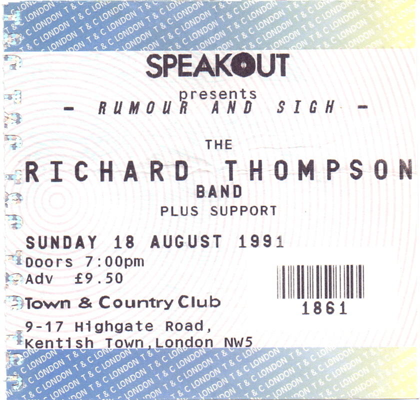 Richard Thompson Concert & Tour History (Updated for 2025) | Concert ...