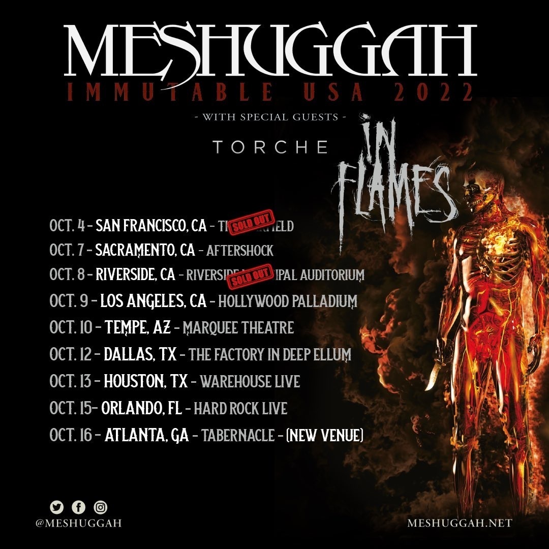 Meshuggah Concert & Tour History (Updated for 2025) | Concert Archives