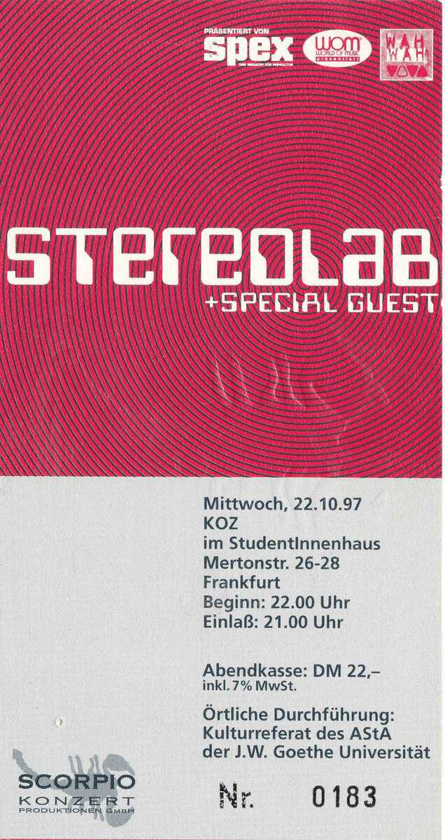 Stereolab Concert & Tour History (Updated for 2025) | Concert Archives