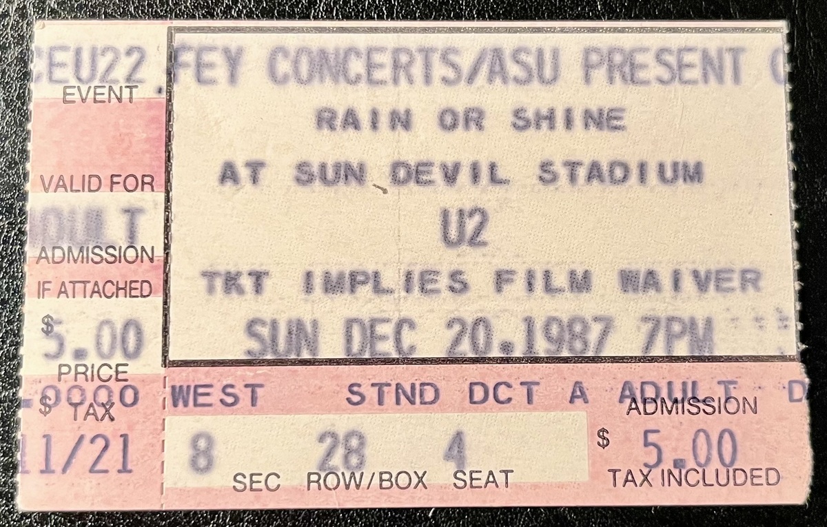 U2 S 1987 Concert Tour History Concert Archives
