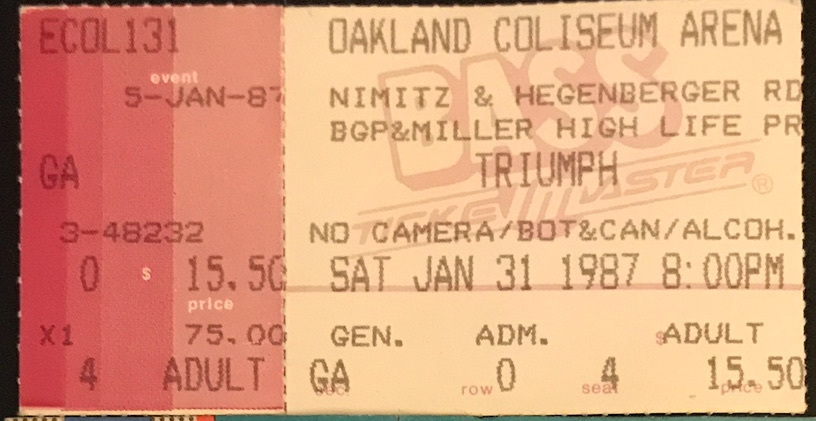Triumph Concert & Tour History | Concert Archives