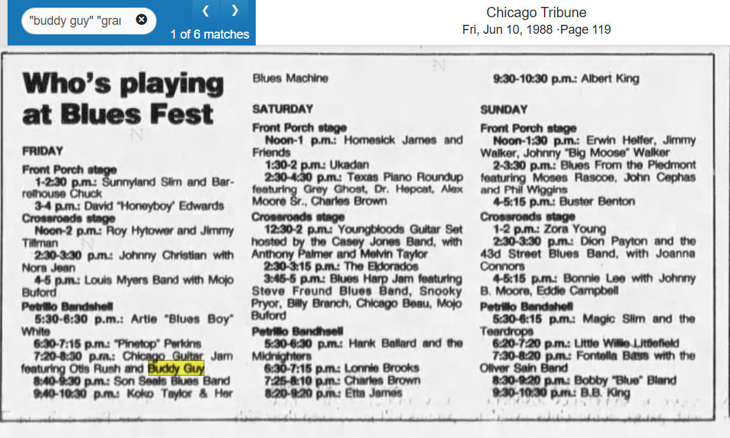 Son Seals Blues Band Concert & Tour History | Concert Archives