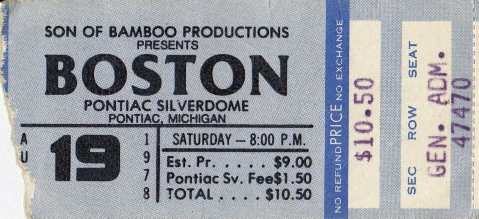 Boston's 1978 Concert & Tour History | Concert Archives