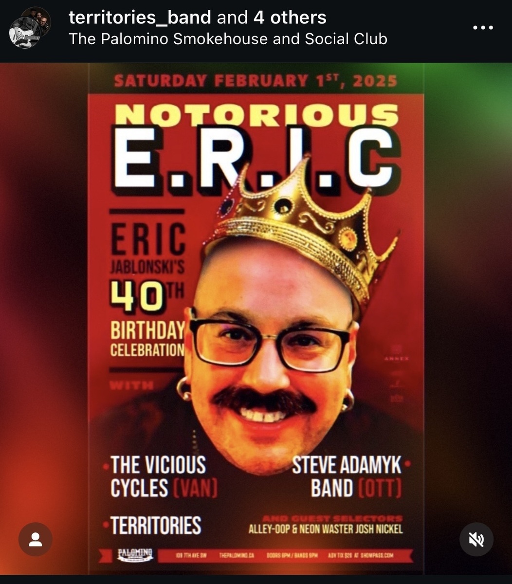 Feb 01, 2025: Territories / Vicious Cycles / Steve Adamyk Band at ...