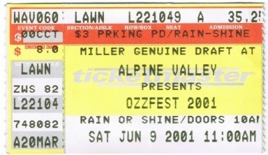 2001 Concert History of Alpine Valley Music Theatre East Troy ...