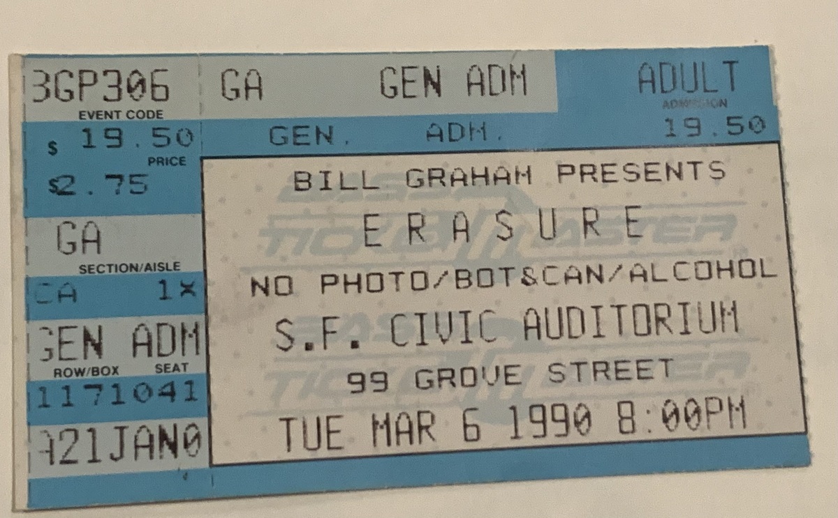 Erasure Concert & Tour History | Concert Archives