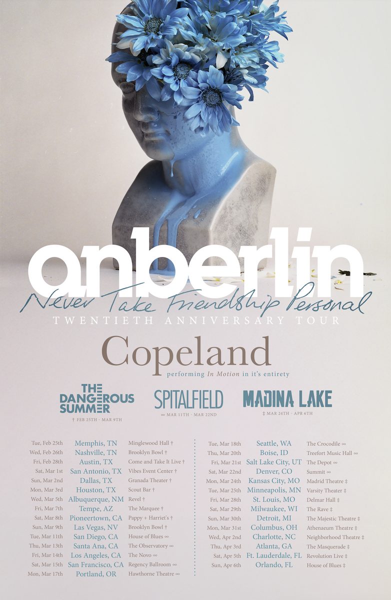 Mar 29, 2025: Anberlin / Copeland / The Dangerous Summer at The Rave ...