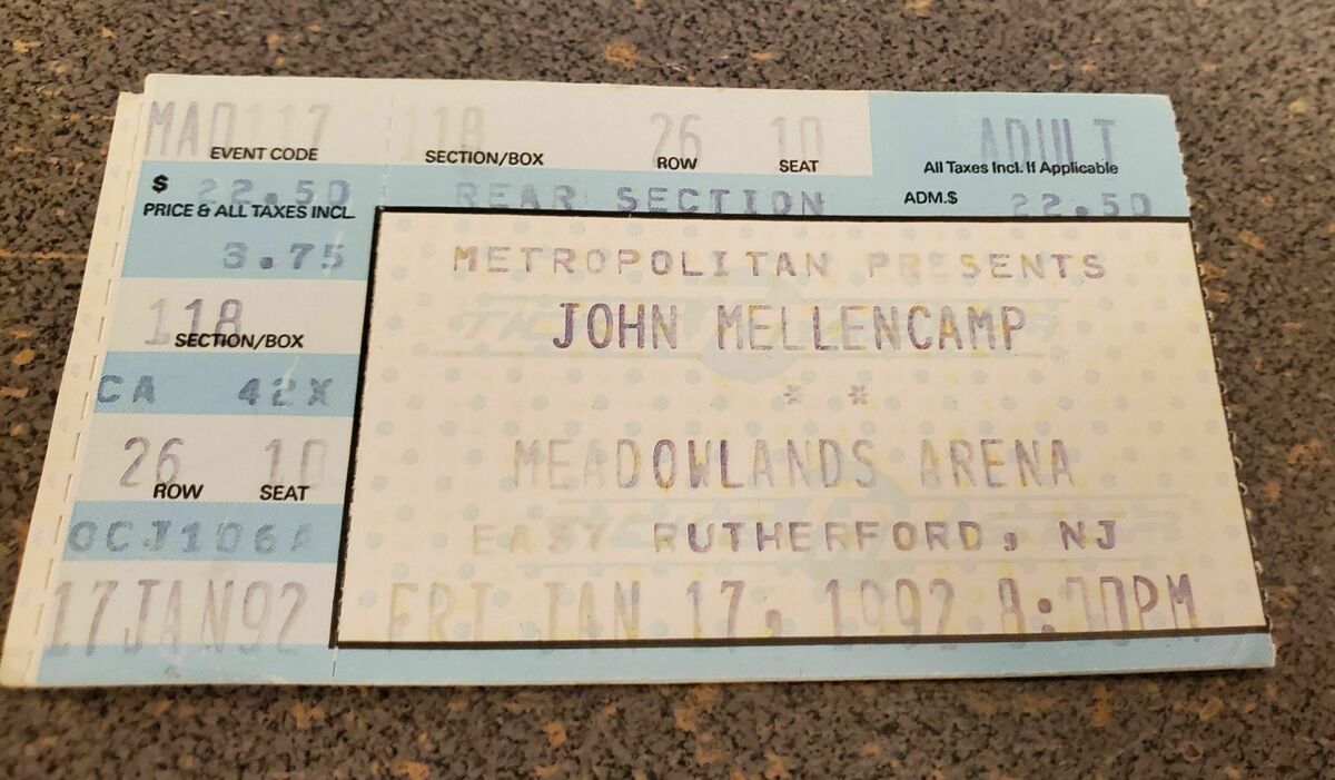 Jan 17, 1997: John Mellencamp at Continental Airlines Arena East ...