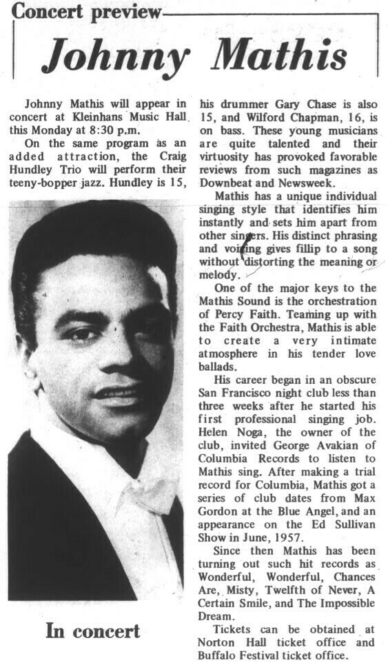 Johnny Mathis Concert & Tour History (Updated for 2025) | Concert Archives