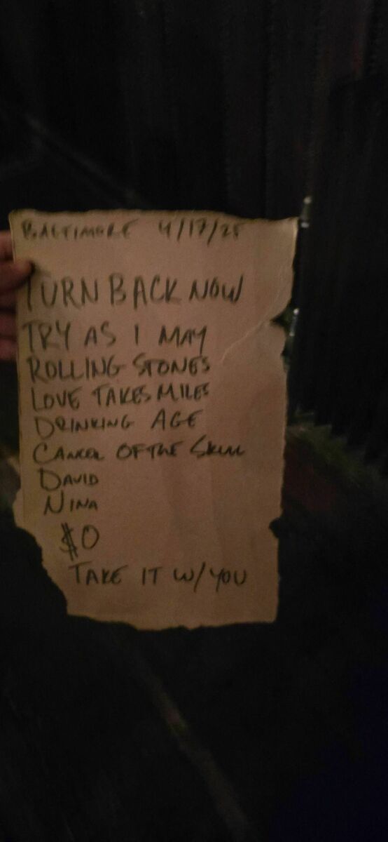 Apr 17, 2025: Cameron Winter at 2640 Space, St. John's Church Baltimore ...