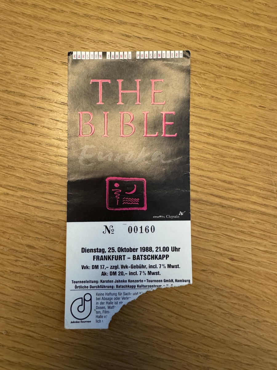 The Bible Concert & Tour History | Concert Archives