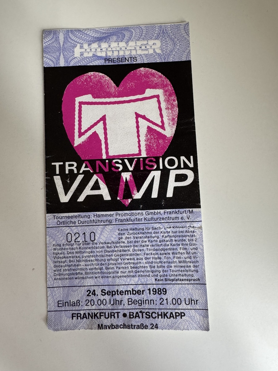 Transvision Vamp Concert & Tour History (Updated for 2025 - 2026 ...