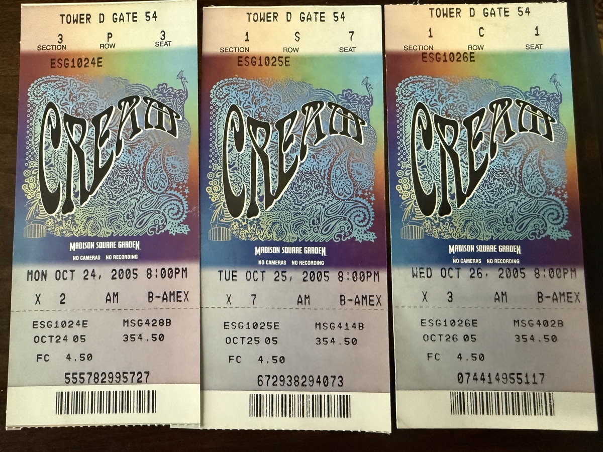 Cream Concert & Tour History (Updated for 2025) | Concert Archives