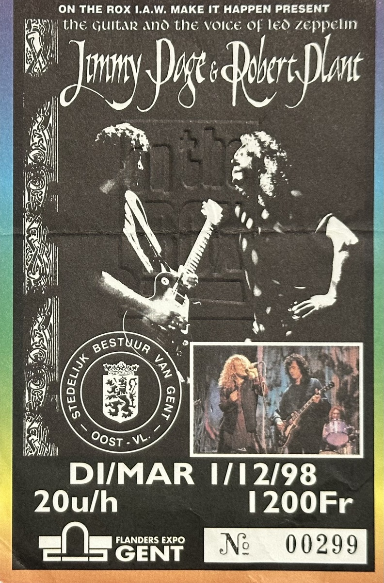 Jimmy Page & Robert Plant Concert & Tour History | Concert Archives
