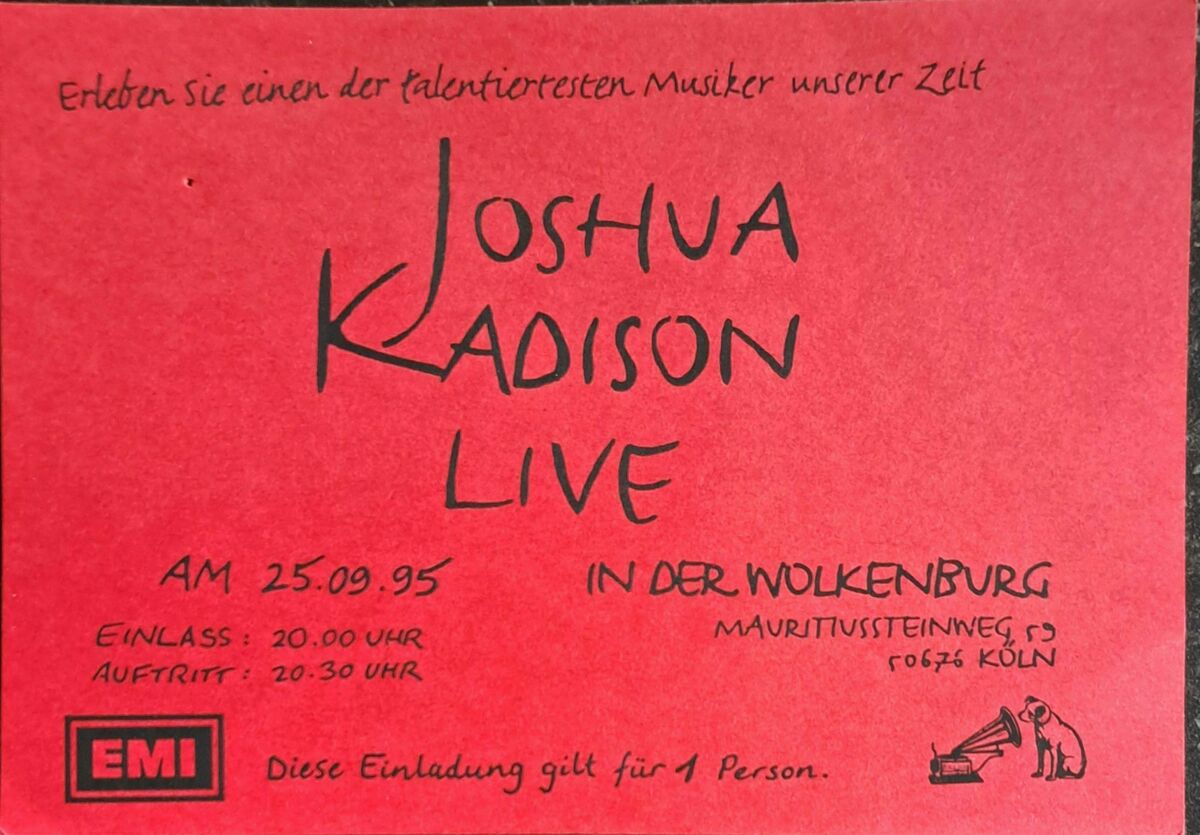 Joshua Kadison Concert & Tour History | Concert Archives