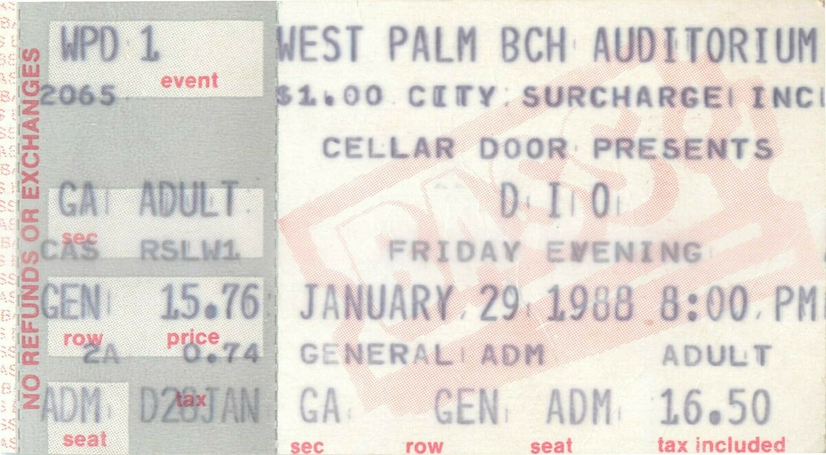 Dio Concert & Tour History | Concert Archives