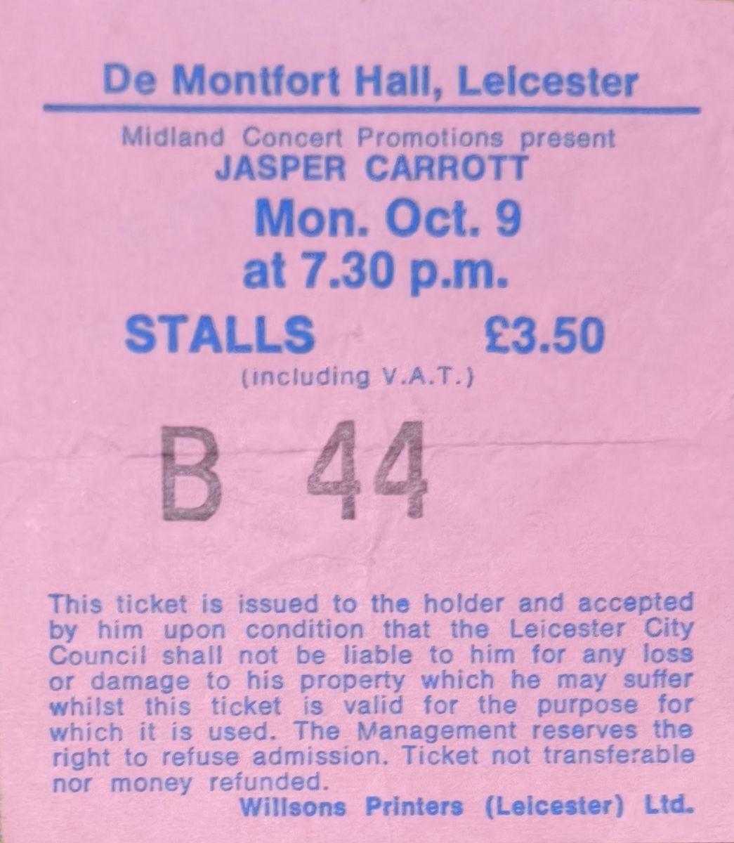 Jasper Carrott Concert & Tour History | Concert Archives