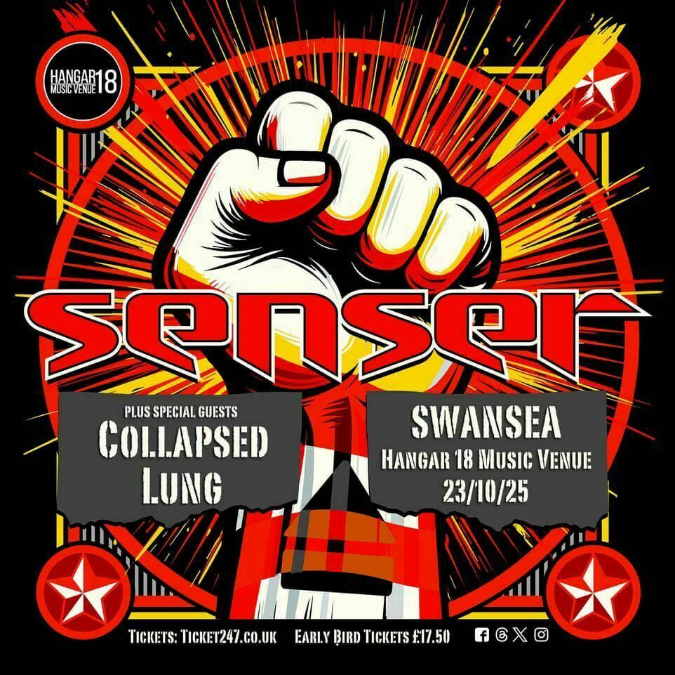 Oct 23, 2025: Senser / Collapsed Lung at Sin City Swansea, Wales ...