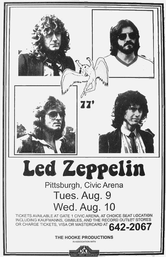 Led Zeppelin's 1977 Concert & Tour History | Concert Archives