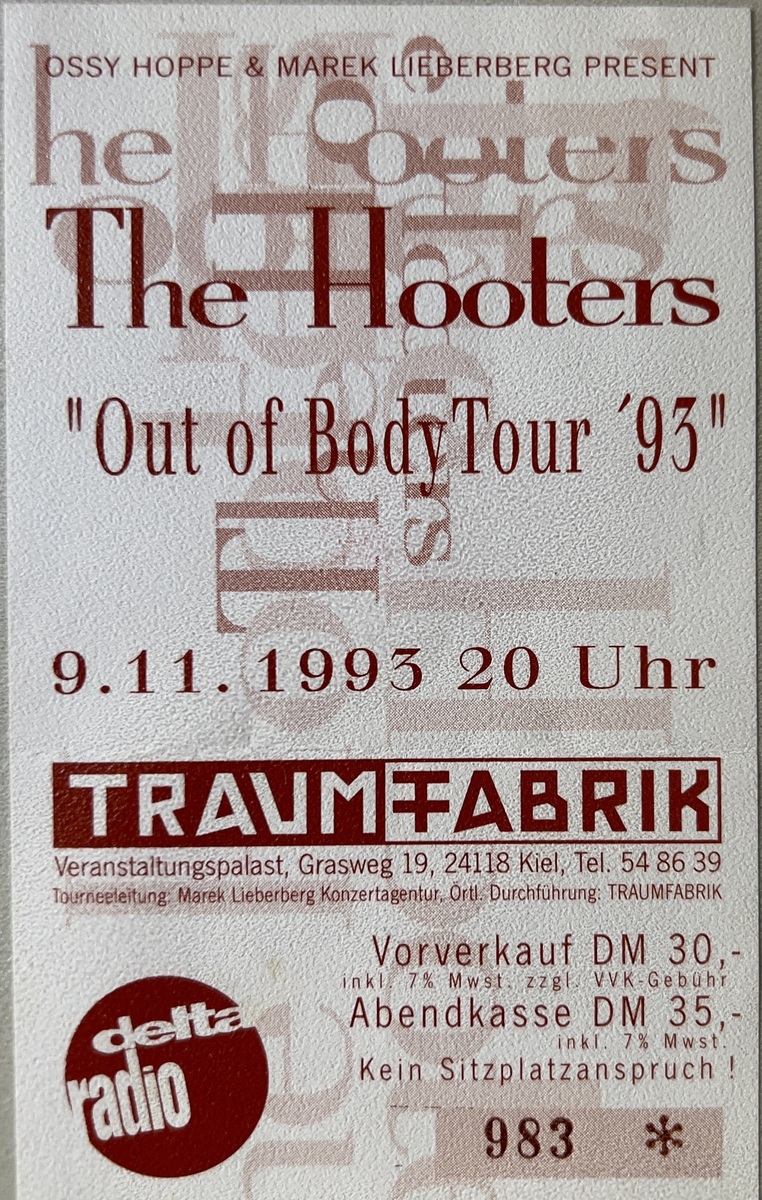 The Hooters Concert & Tour History (Updated for 2025) | Concert Archives