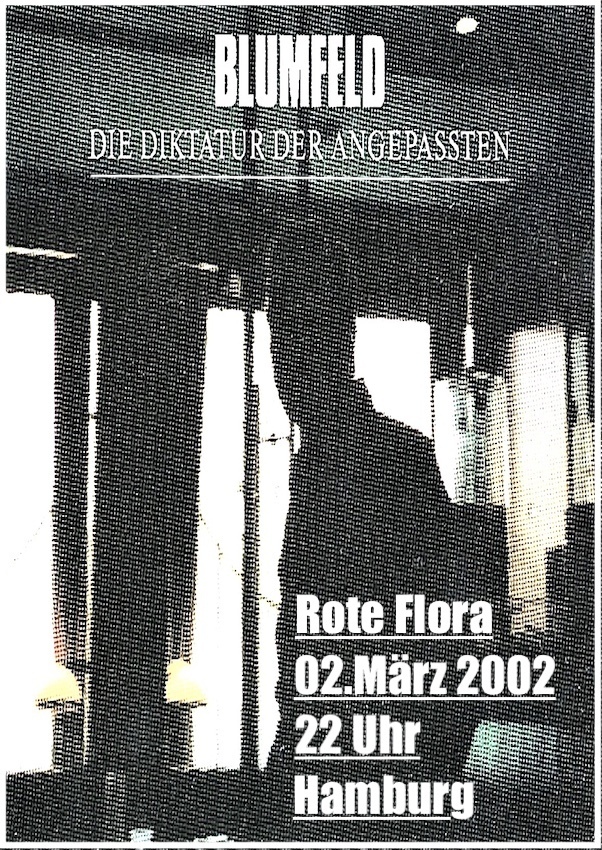 Mar 02, 2002: Blumfeld at Rote Flora Hamburg, Hamburg, Germany ...