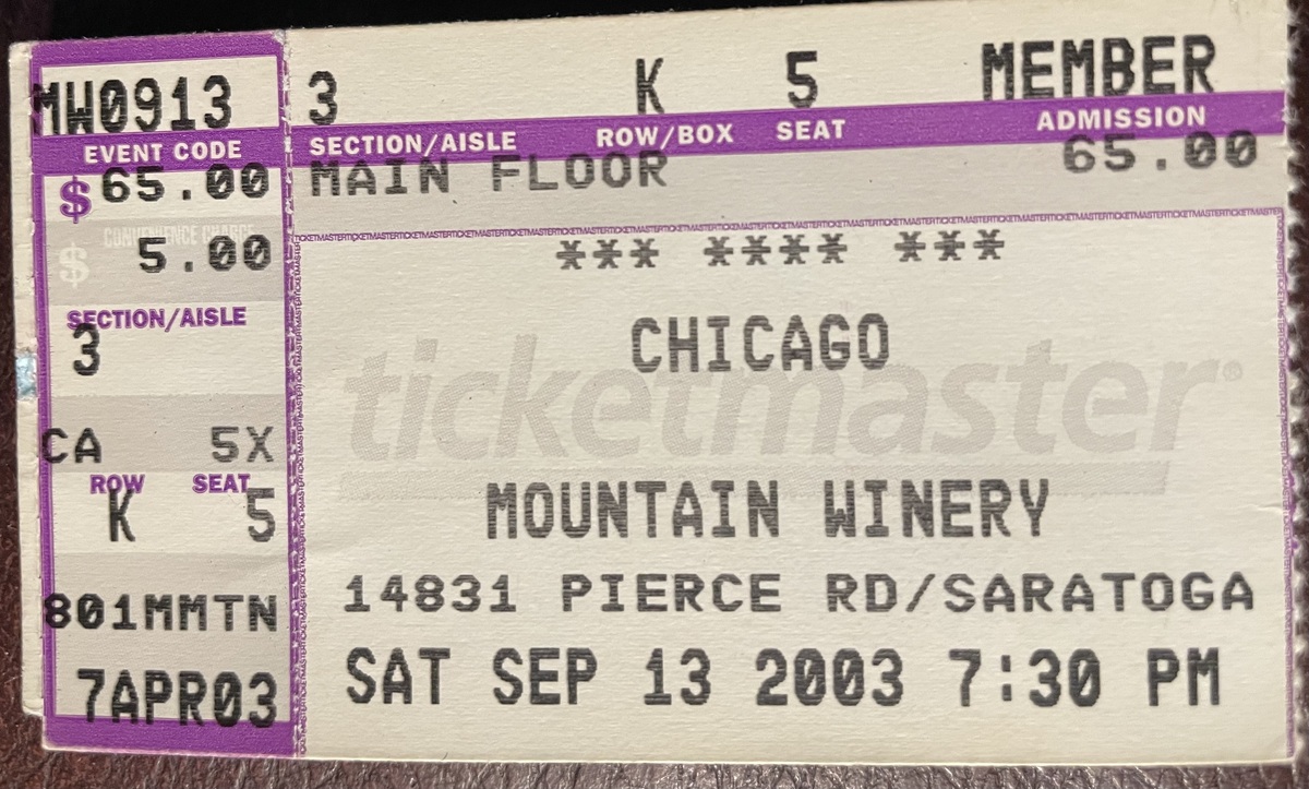 Chicago's 2003 Concert & Tour History | Concert Archives