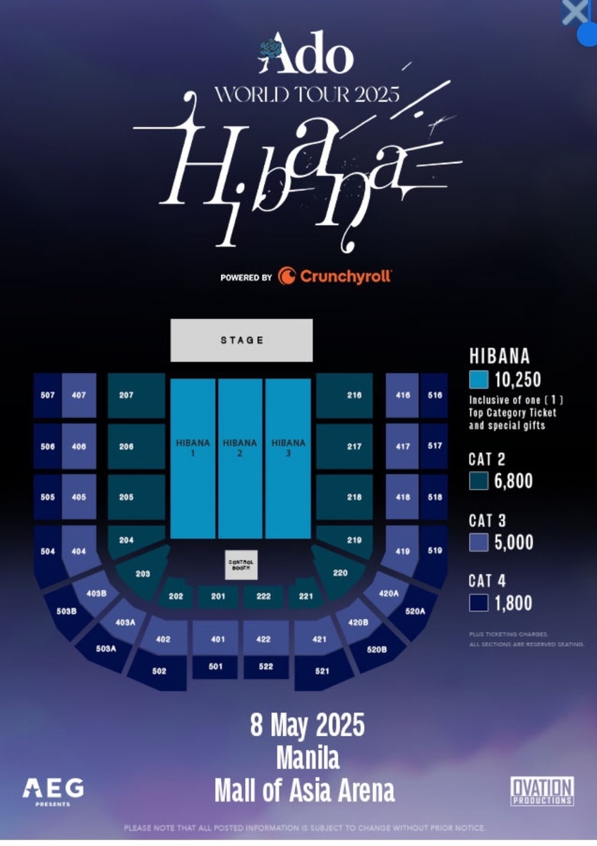 Ado's 2025 Concert & Tour History | Concert Archives