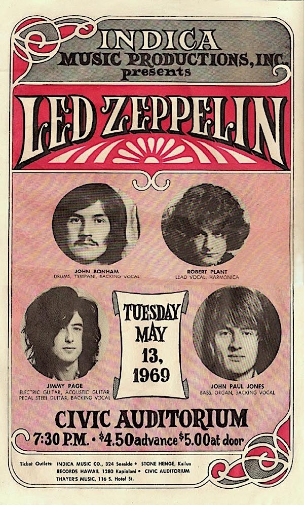 Led Zeppelin's 1969 Concert & Tour History | Concert Archives