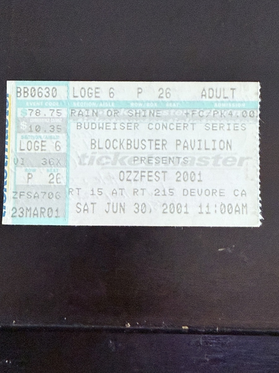 Black Sabbath's 2001 Concert & Tour History | Concert Archives