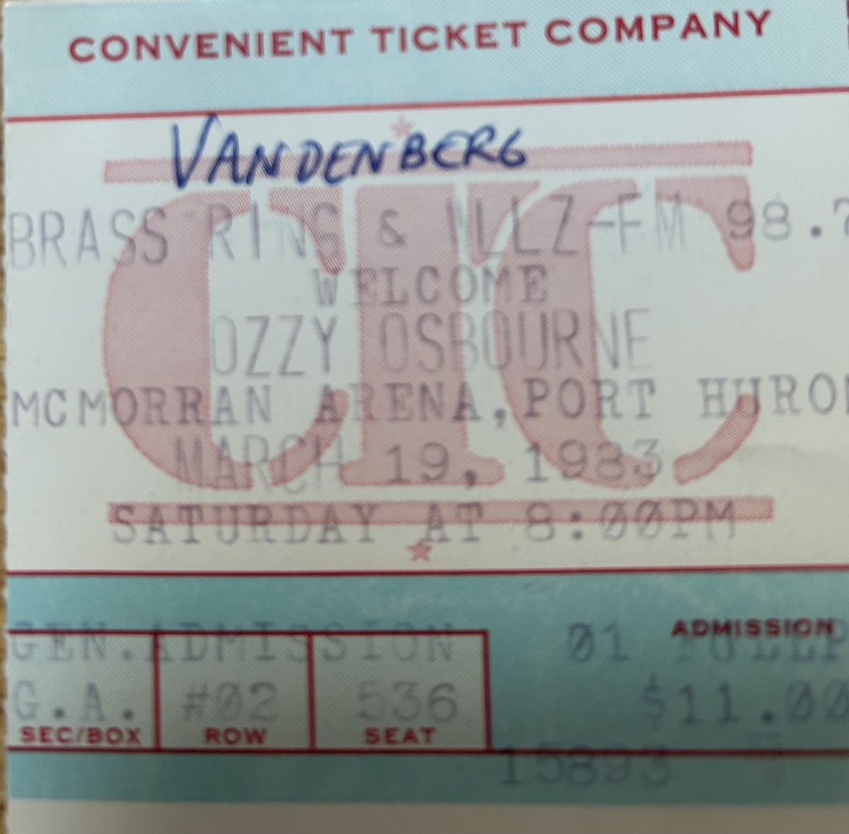 Ozzy Osbourne's 1983 Concert & Tour History | Concert Archives