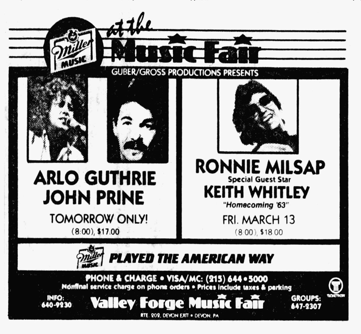 Ronnie Milsap Concert & Tour History | Concert Archives