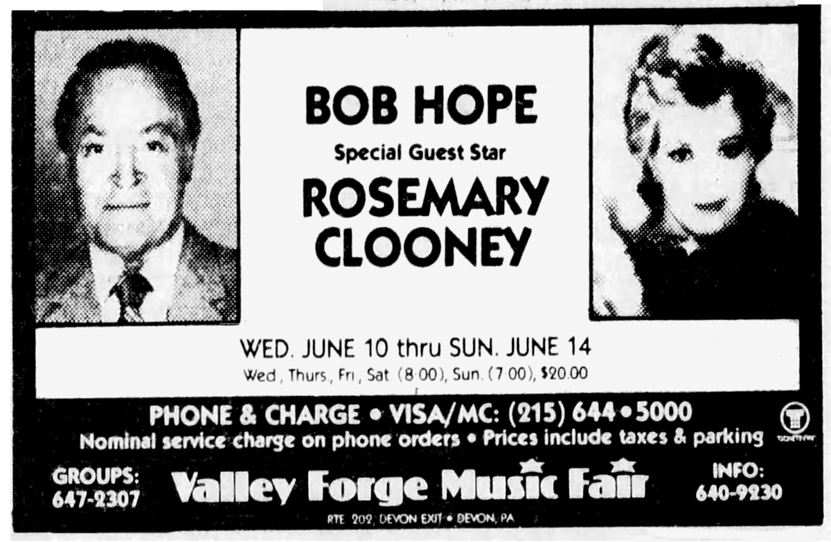 Bob Hope Concert & Tour History | Concert Archives