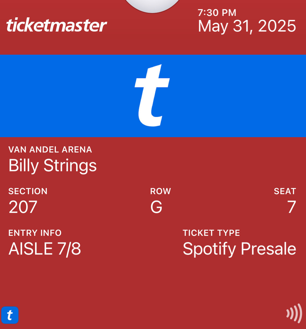 May 31, 2025: Billy Strings at Van Andel Arena Grand Rapids, Michigan ...